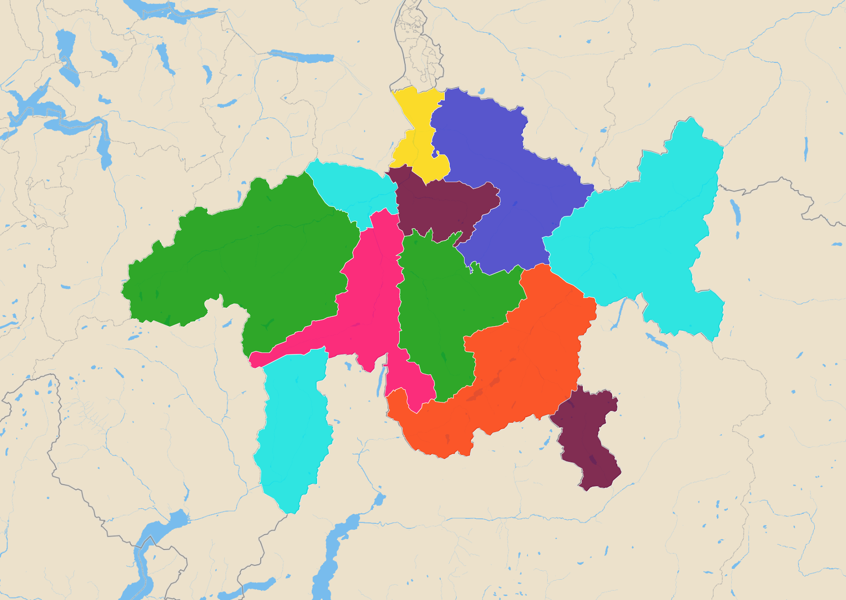 Regionen des Kantons Grisons